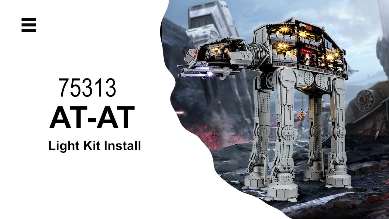 Install Lightailing Light Kit For Lego AT-AT 75313 - YouTube