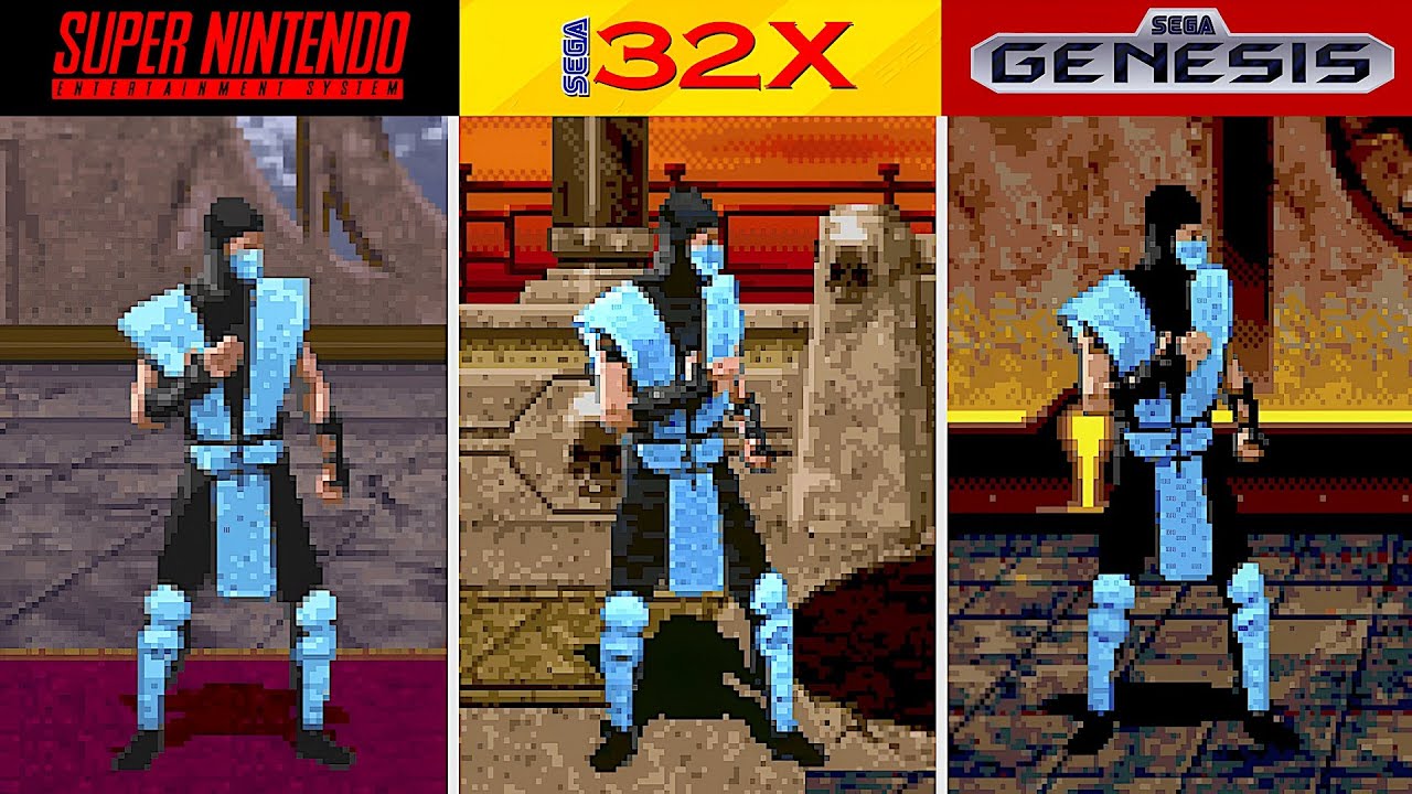 MORTAL KOMBAT 2: SNES vs. Sega 32 X vs. GENESIS / Mega Drive 🔥 👊 🔥 ...