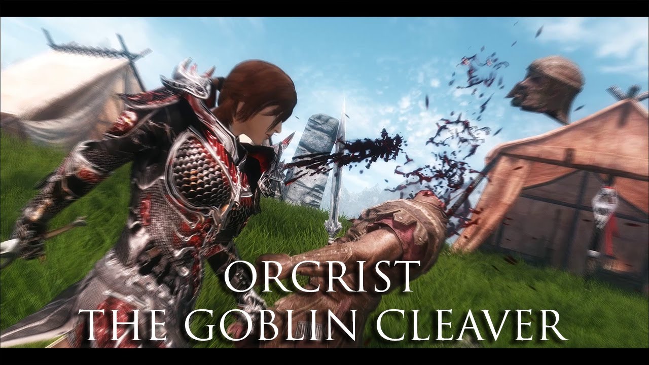 TES V - Skyrim Mods: Orcrist the Goblin Cleaver - YouTube