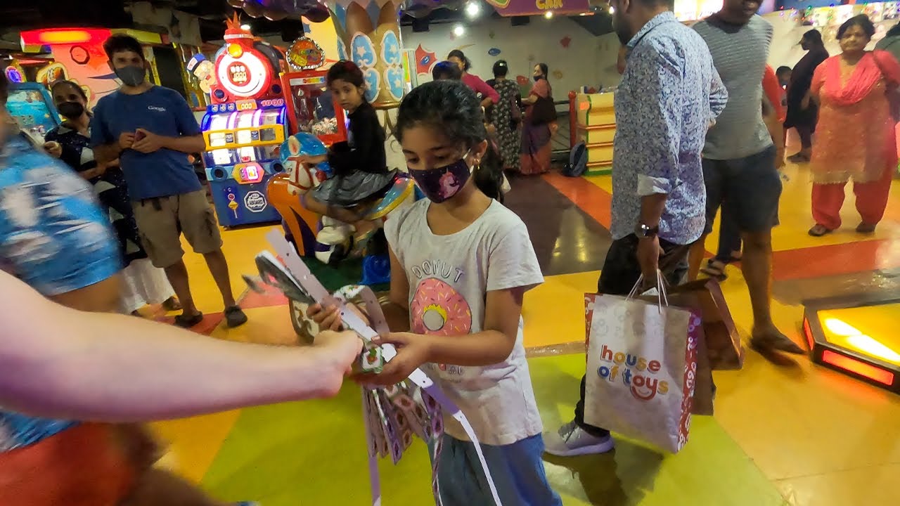 Winning Tickets for Kids in an Indian Arcade! (Mangalore's City Centre ...