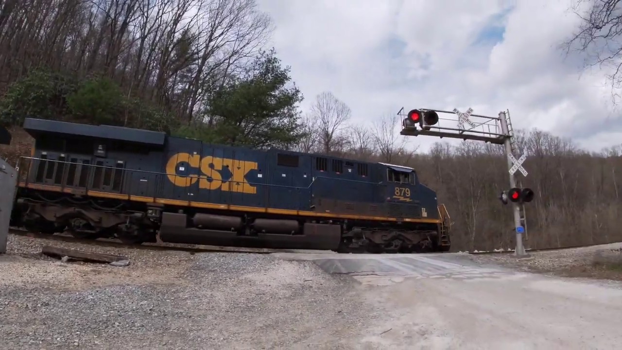 CSX Grain train at peppers creek crossing - YouTube