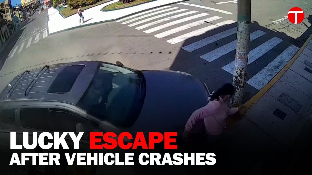 Peru Miracle: Dramatic Escape as Vehicle Crashes Near Store - YouTube