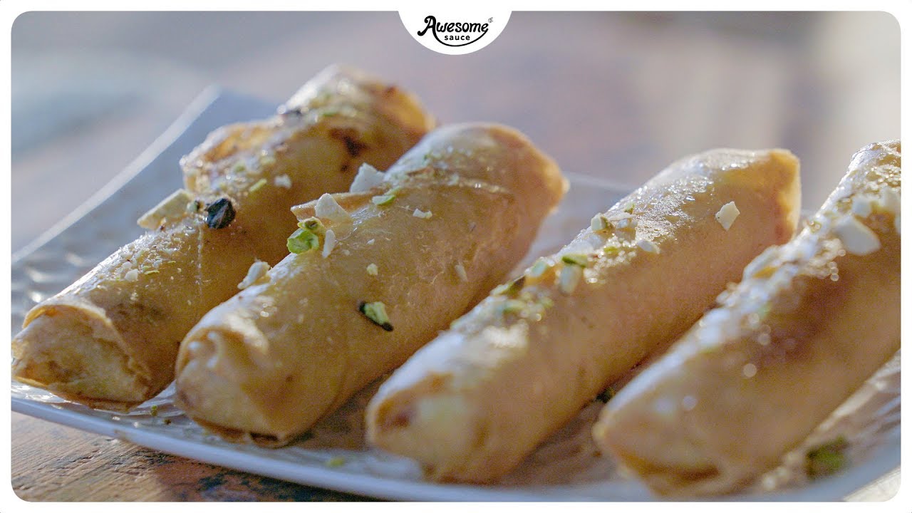 Shahi Spring Rolls | Shahi Kheer Spring Rolls | शाही स्प्रिंग रोल्स ...