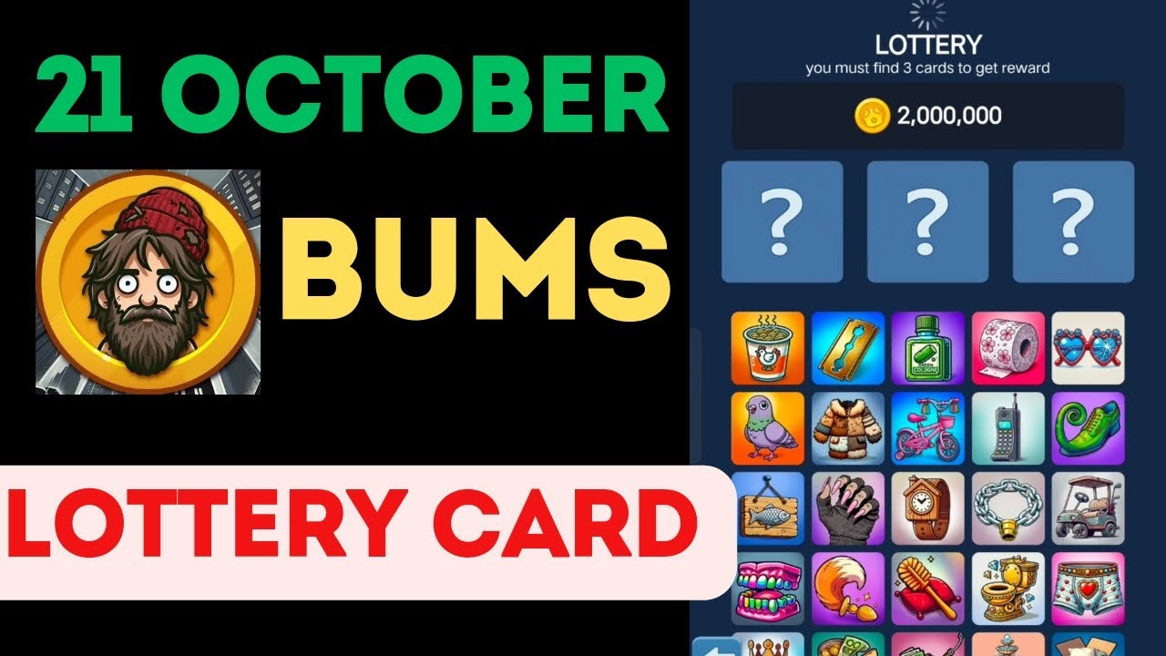 Bums Daily lottery cards 21 October| Bums Today Daily Combo Cards ...