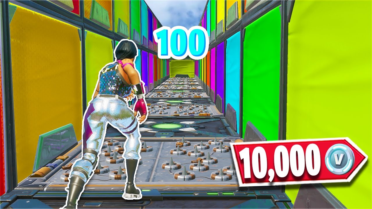 100 Level Deathrun race for 10,000 V-BUCKS! *WHO WON?* (Fortnite ...