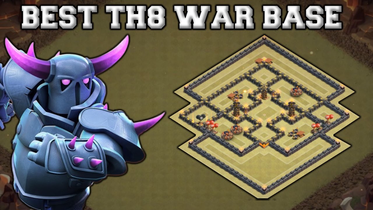 Clash of Clans - Epic Town Hall 8 (TH8) War Base - The TripleTesla ...