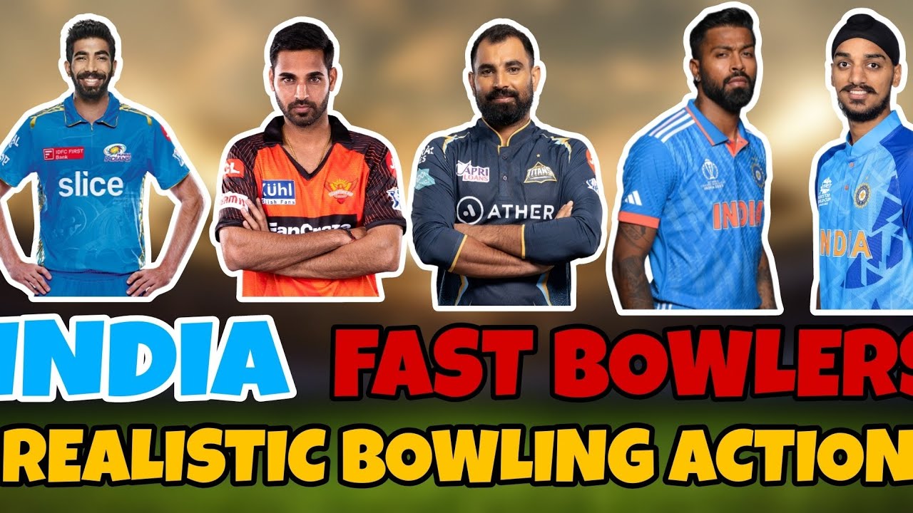 INDIA FAST BOWLERS REALISTIC BOWLING ACTION • IN REAL CRICKET 24 - YouTube