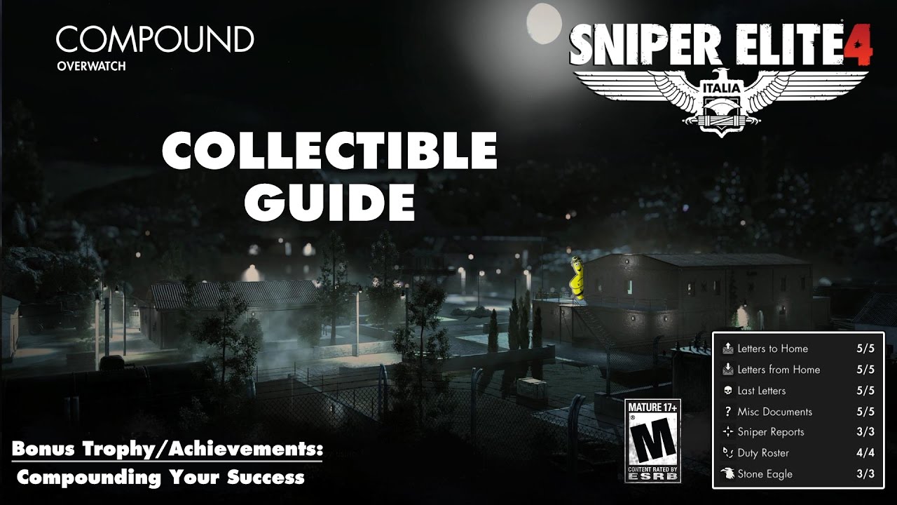 Sniper Elite 4: Level 9 / Compound (Collectibles Guide) - HTG - YouTube