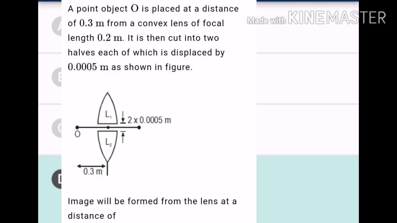 NTA MOCK 2 PHYSICS#a point object is placed at a distance of 0.3m from ...