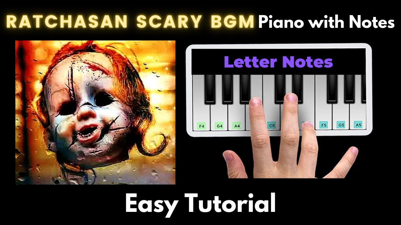 Raatchasan BGM Piano Tutorial with Notes | Ghibran | Perfect Piano ...