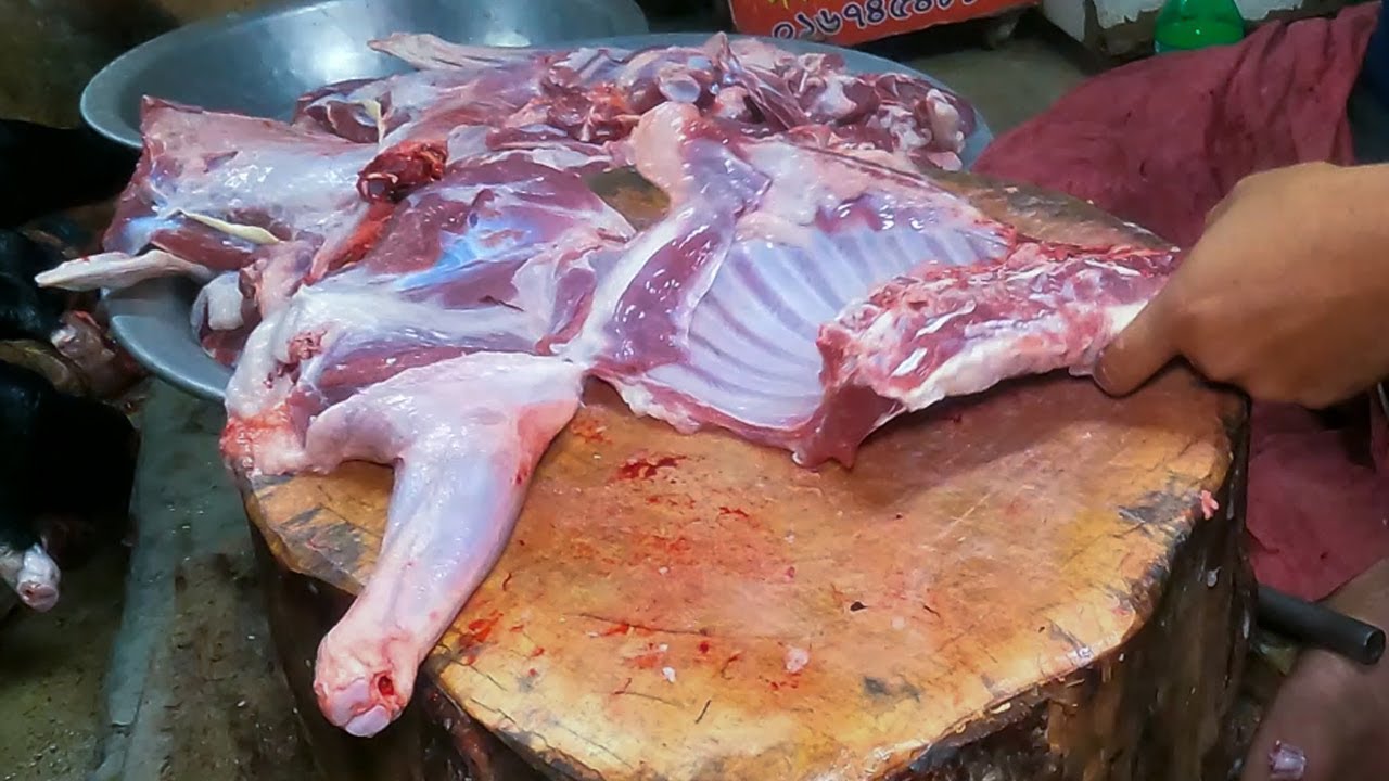 Goats Cutting Skills || Amazing Giant Goats Chest Cutting Live In ...