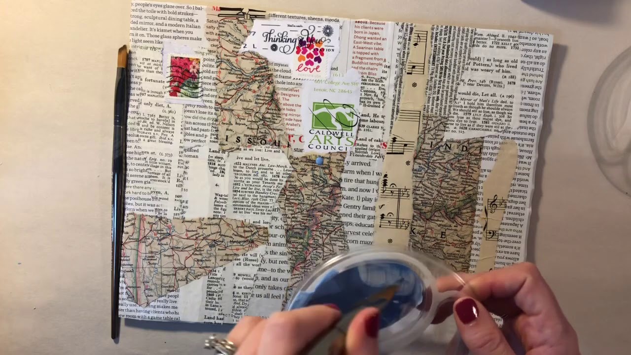 Negative Space Collage/Painting: Glazing & Tracing - YouTube