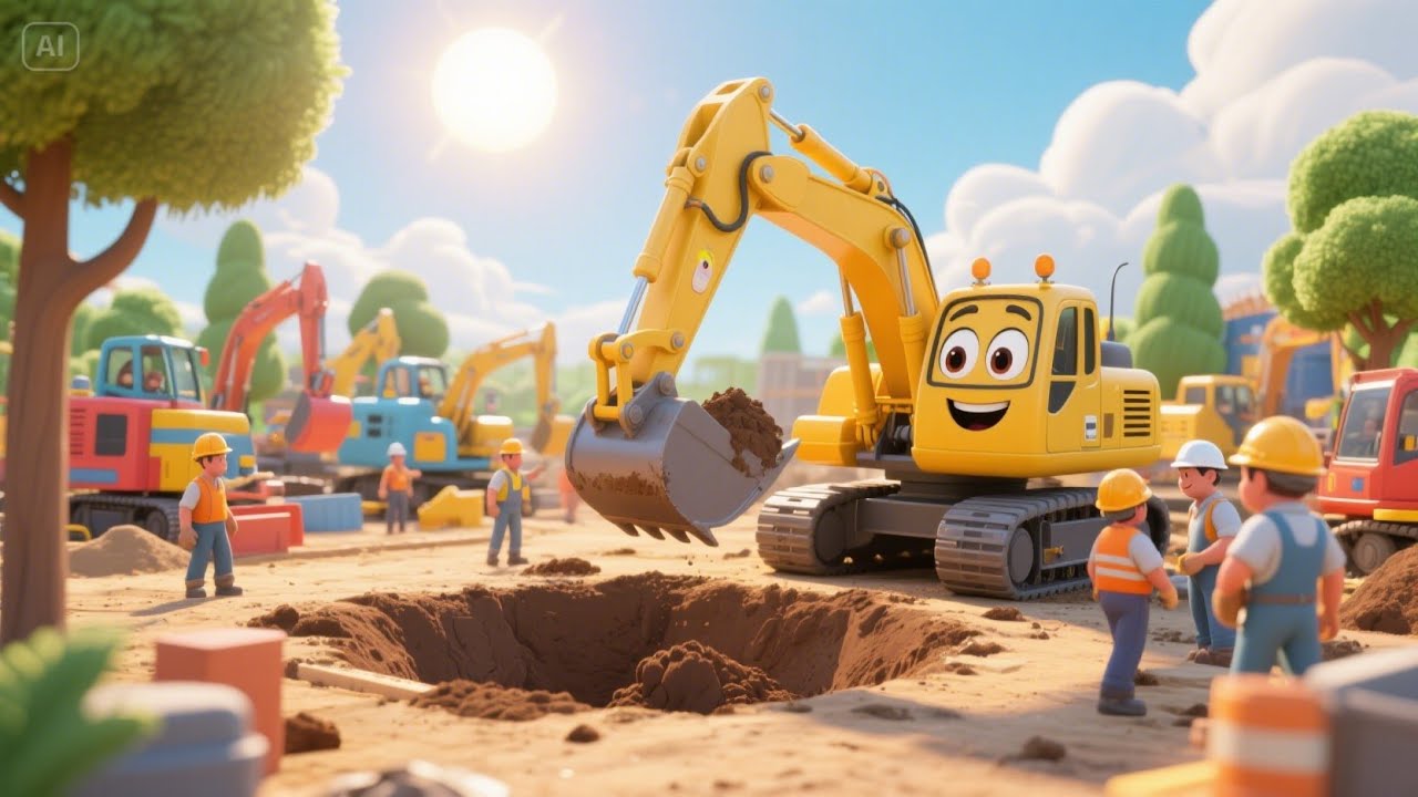 Dig, Scoop, Roll! Let’s Build Today | Construction Song for Kids ...