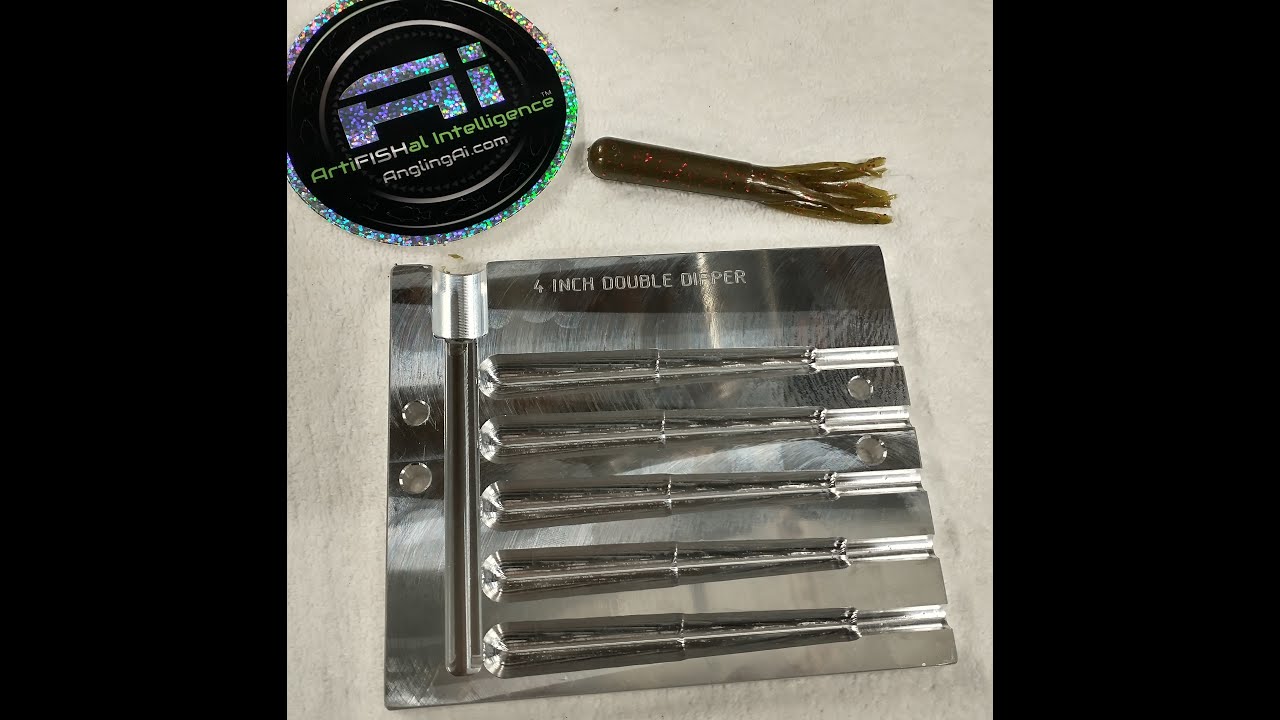 Making soft plastic tubes - Angling AI 4" Double Dipper Tube Mold - YouTube