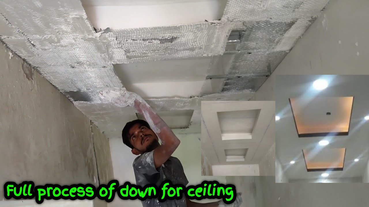 full process of down for ceiling । 3 box down ceiling for gallery ...