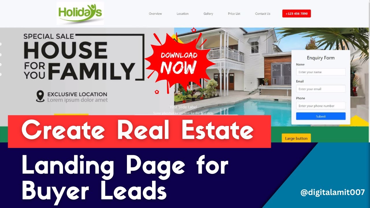 Real Estate Landing Page for Buyer Leads | High-Converting Microsite ...