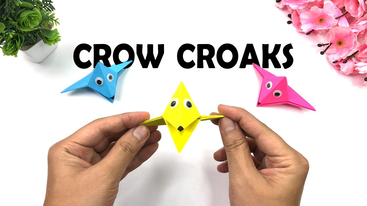 Paper Origami Crow Croaks: Craft Your Own Moving Toy with Sound! 🦅🎨 ...