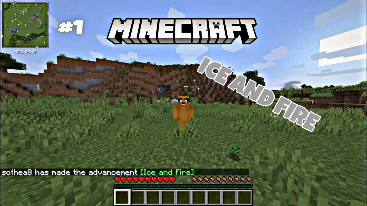 តោះលេង MINECRAFT MOD ICE AND FIRE | #1 - YouTube