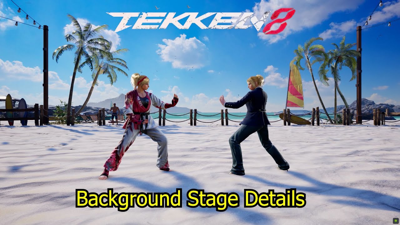 Tekken 8 - Seaside Resort Background Stage Details Camera Free!! - YouTube