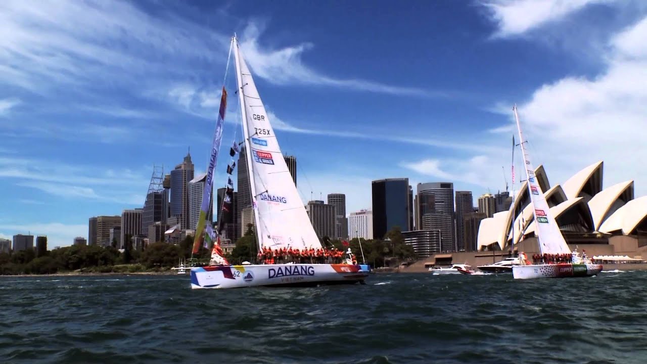 CLIPPER RACE STARTS SYDNEY HOBART - YouTube