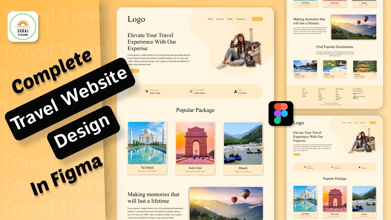 ABSOLUTE BEST Travel Website Design in Figma Revealed | Figma Travel ...