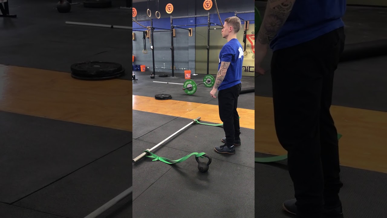 OH Barbell Hold w/ Banded KB Resistance - YouTube