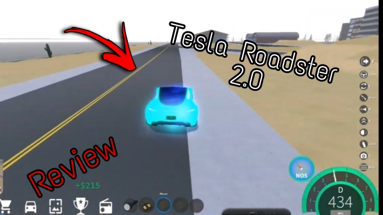 Tesla/Edison Roadster 2.0 Review! Vehicle simulator Roblox - YouTube