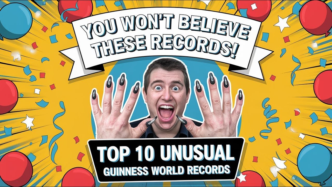 "YOU WON'T BELIEVE THESE RECORDS! Top 10 Unusual Guinness World Records ...