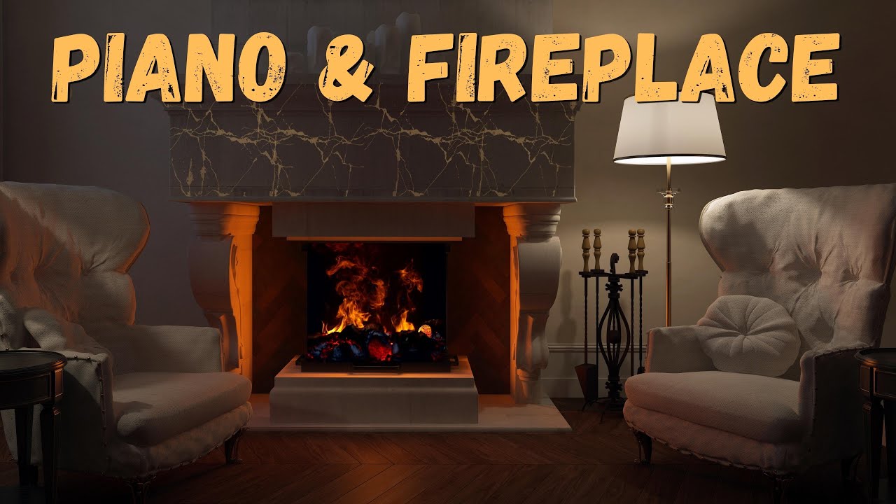Cozy Fireplace With Relaxing Music 🥱 Cozy Fireplace Ambience🔥 Crackling ...