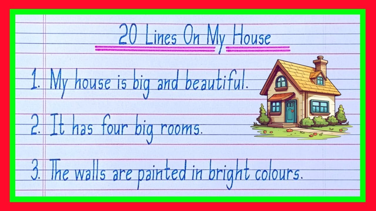 20 lines on My House in english/Essay on My House in english/My House ...
