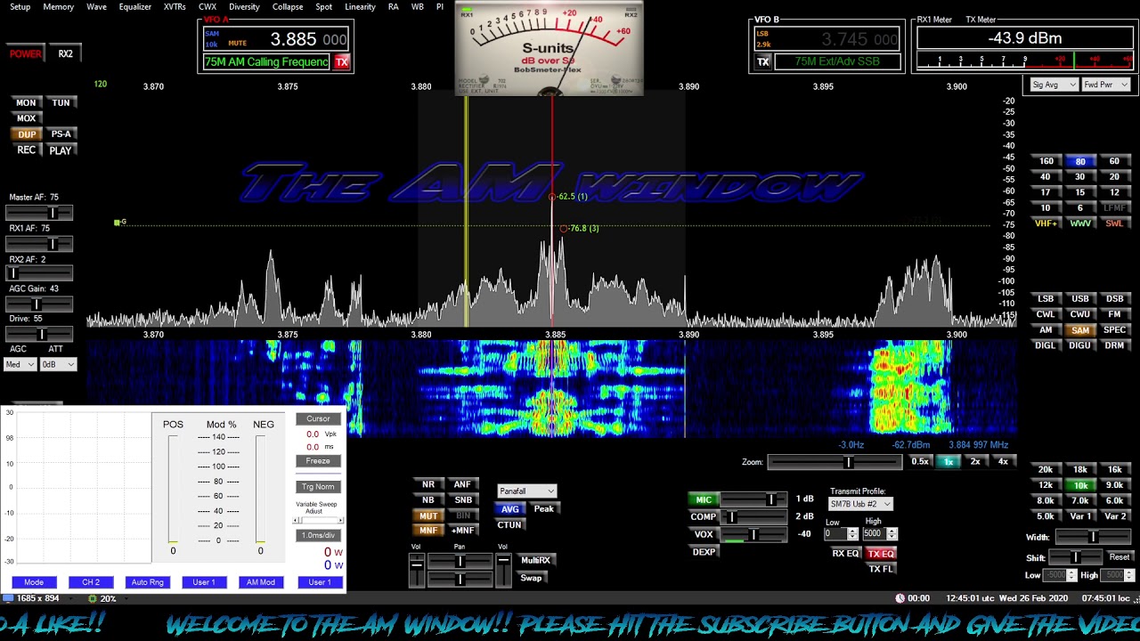 W2SDR & W3MMR's Phenomenal AM Audio On Their Apache Labs ANAN Software ...