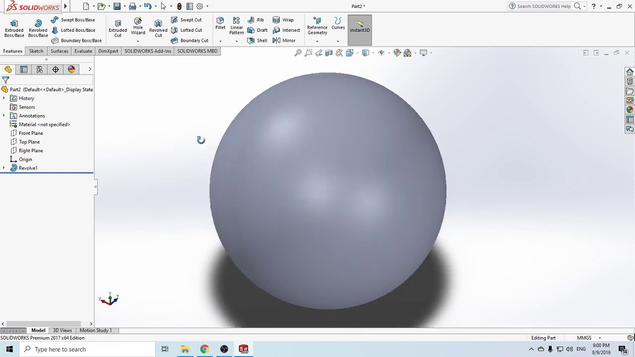 EP.5 การสร้างทรงกลมในSolidwork by THAI PRO SOLIDWORKS - YouTube