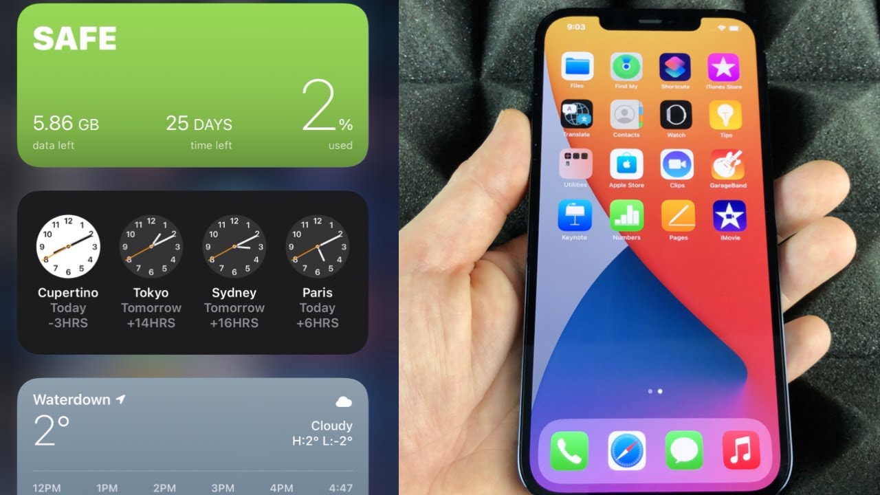How to Use Widgets on your iPhone 12 Pro Max - 128gb, 256gb, 512gb ...