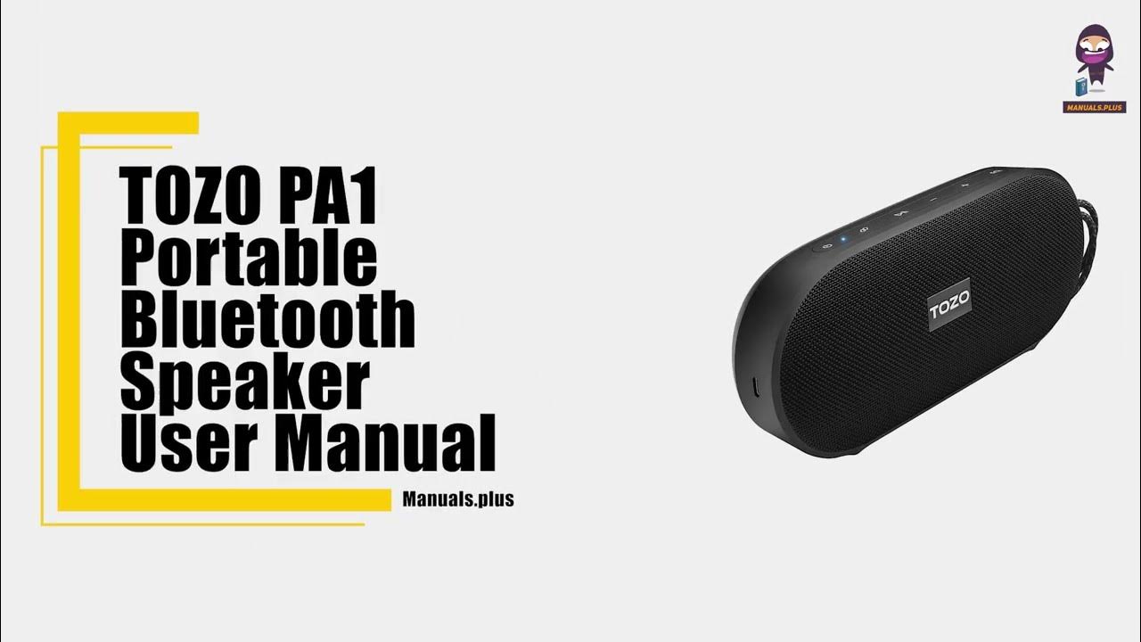 TOZO PA1 Portable Bluetooth Speaker - Comprehensive User Manual & Safety Guide - YouTube