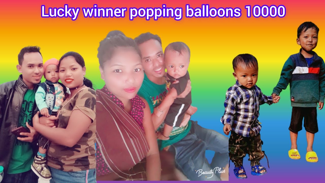 Lucky winner // popping balloons // 10000😱 @phitormarak6717 - YouTube