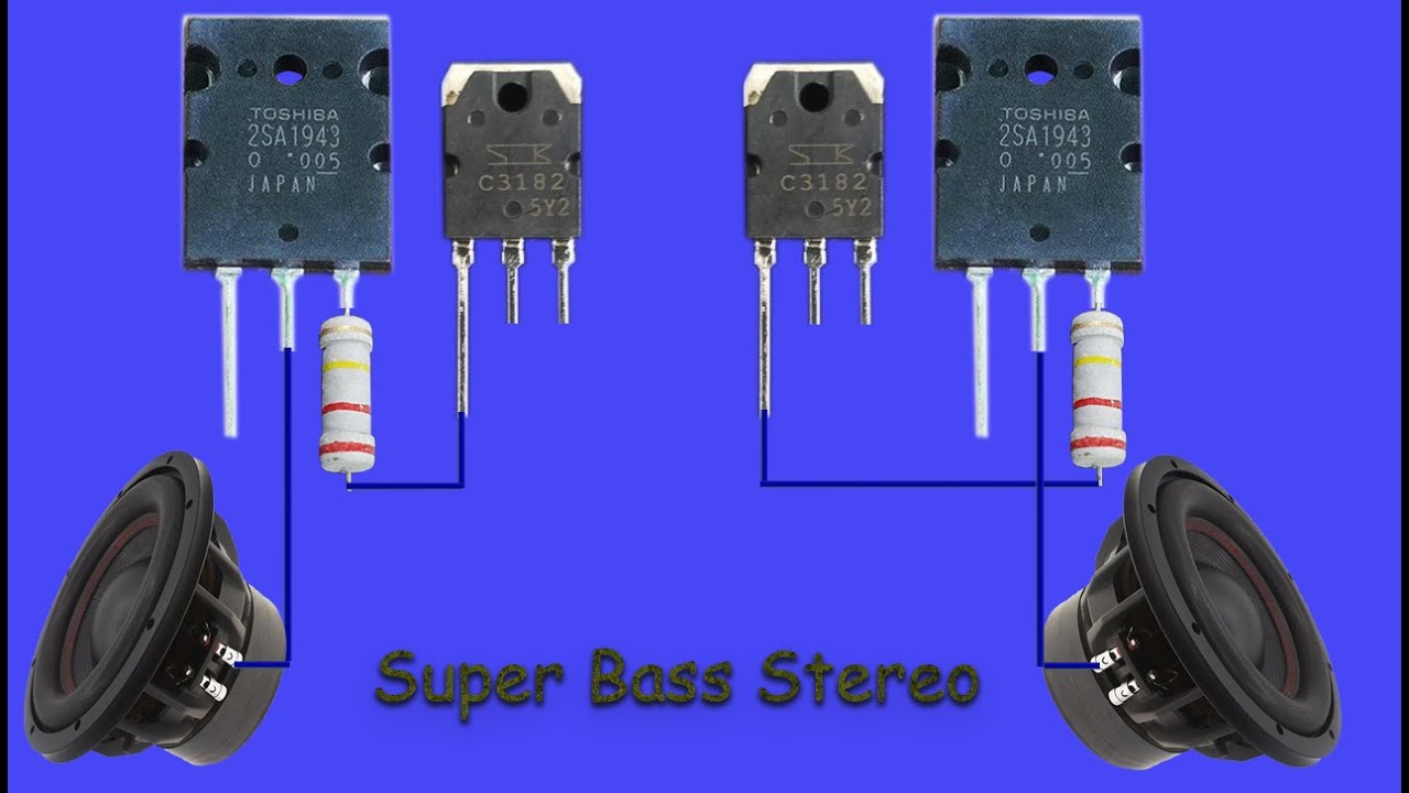 How to make Super Bass Amplifier Stereo with Transistor, New Circuit at ...