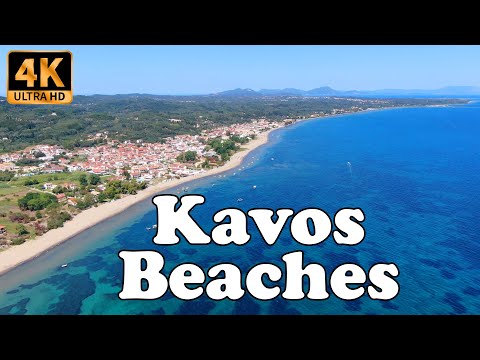 Kavos Beach Corfu, Greece in 4K. All Kavos Beaches, Lefkimmi. Kavos Corfu