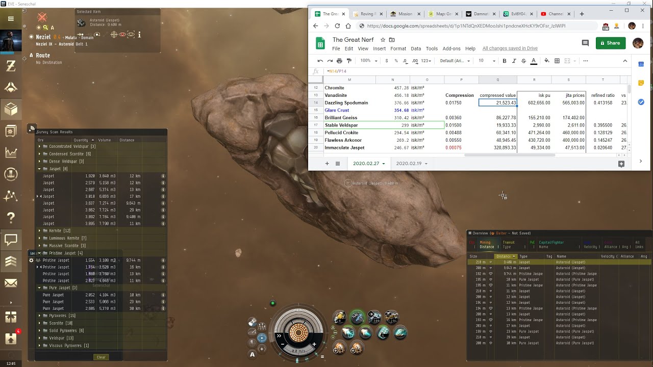 Eve online Mining; Low Sec; Jaspet - Prologue - YouTube