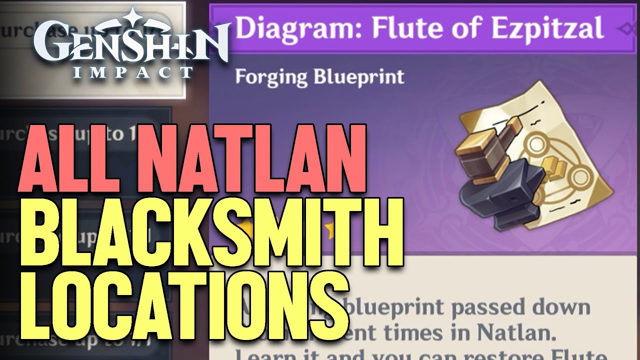 All Natlan Blacksmith Locations Genshin Impact - YouTube