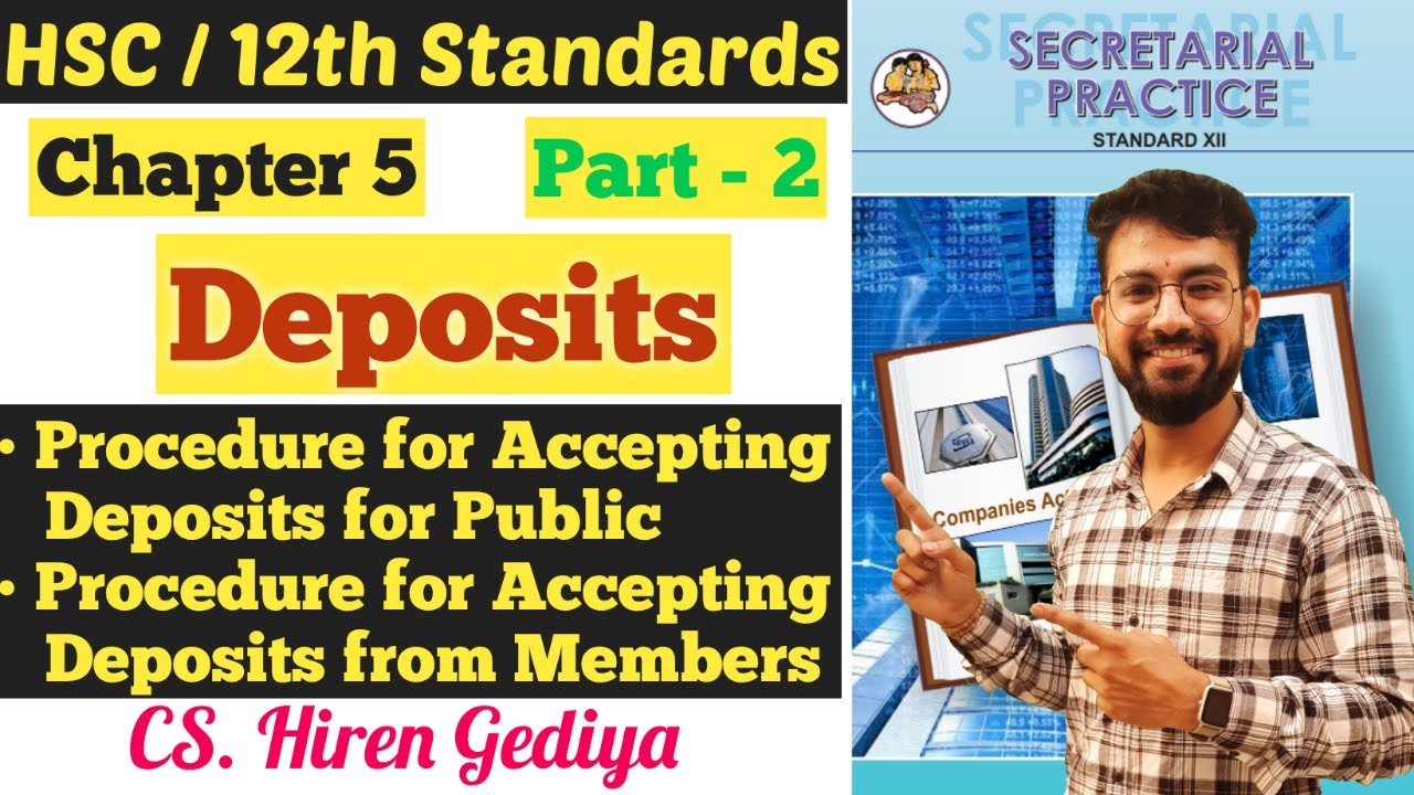 SP || Deposits || Chapter 5 | Procedure for Accepting Deposits form ...