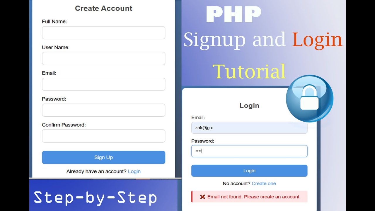How to Create Signup & Login System with Validation | Login & Signup ...