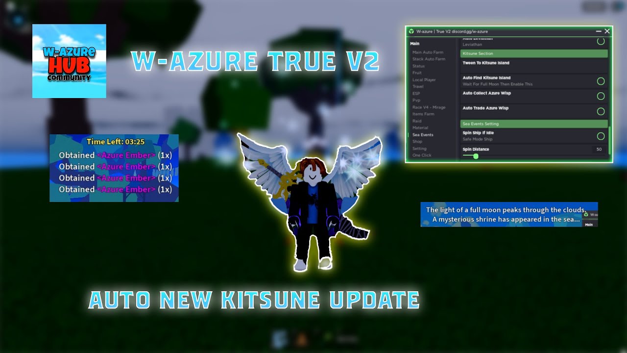 W-Azure True V2 Auto Kitsune Update | Free Script | HieuZ - YouTube