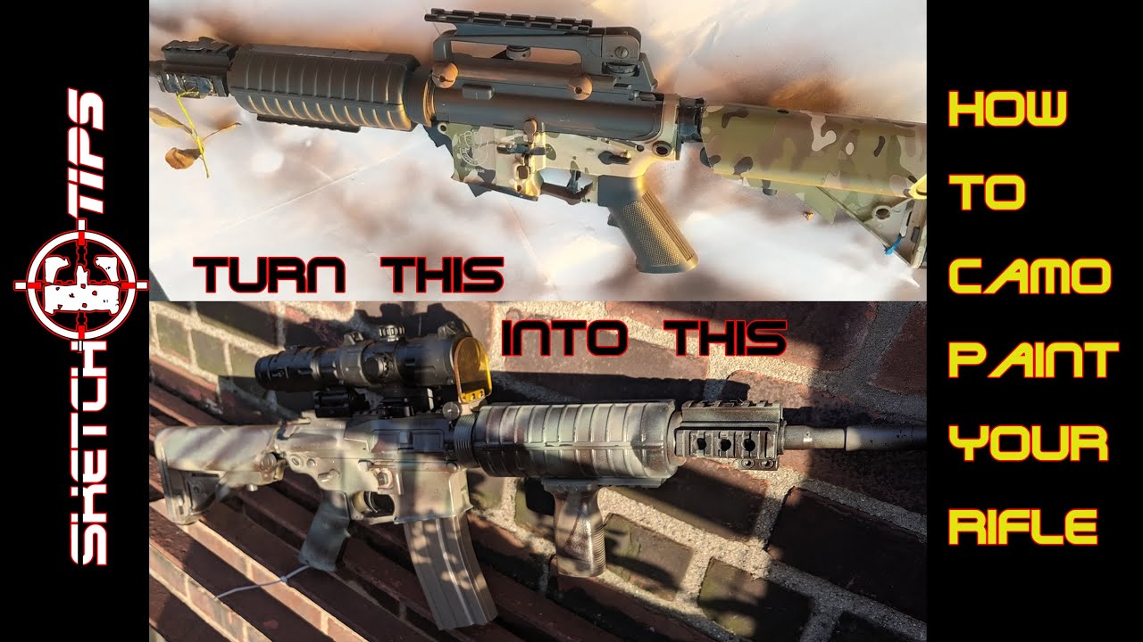 How to Camo Paint your Rifle - YouTube