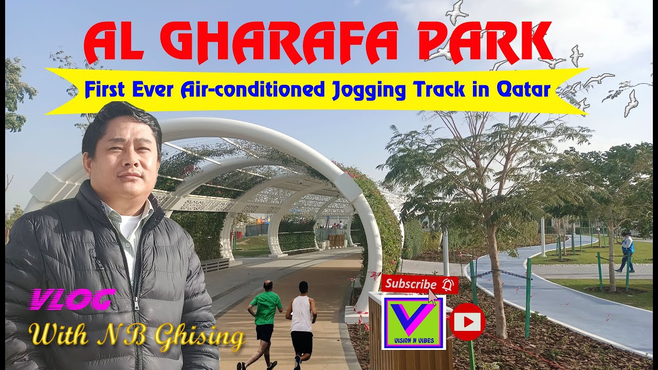 AL GHARAFA PARK WITH FIRST AIR-CONDITIONED JOGGING TRACK IN QATAR - YouTube