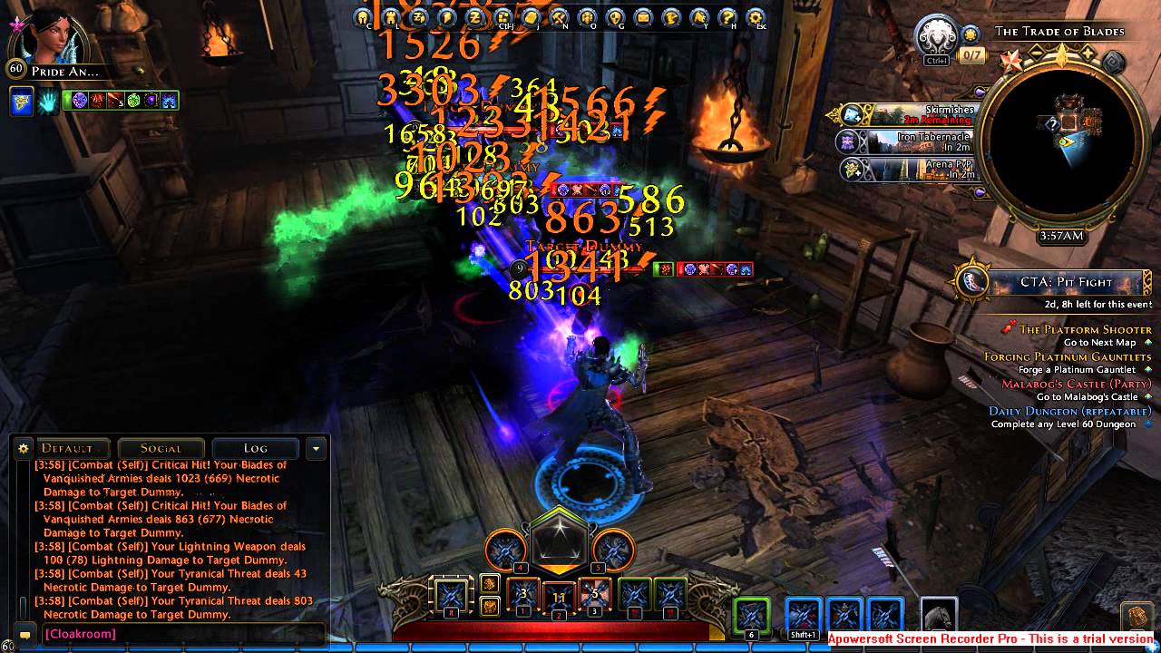 Neverwinter PVE temptation Warlock dps test - YouTube