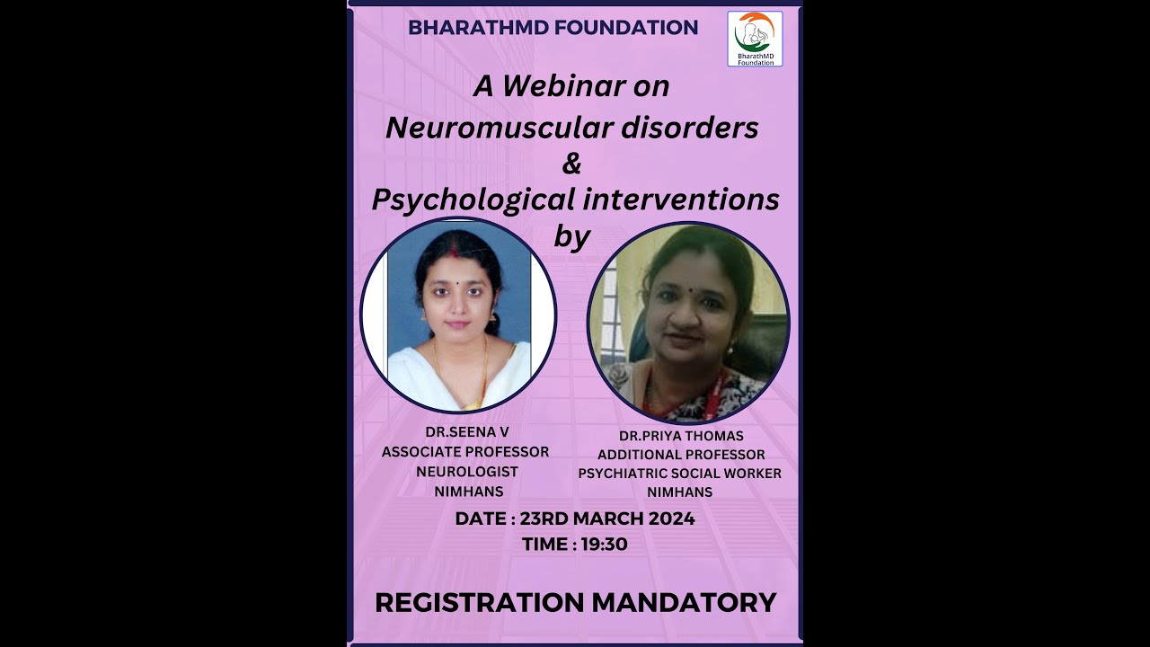 A Webinar on Neuromuscular disorders & Psychological interventions by ...