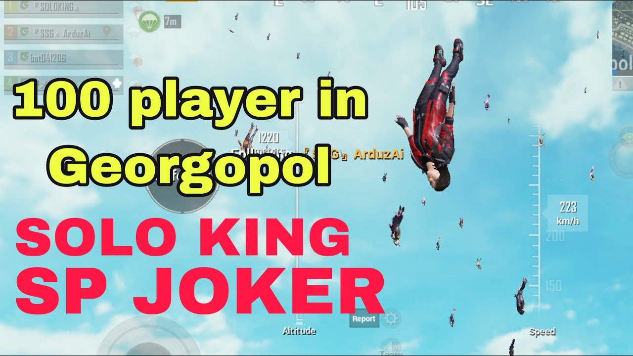 100 Players on Georgopol | PUBG | SOLO KING & SP JOKER IN TEAM - YouTube