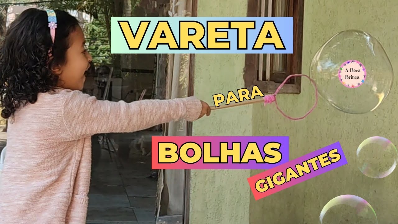 Vareta /Raquete para BOLHAS de sabão GIGANTES | GIANT soap bubble ...