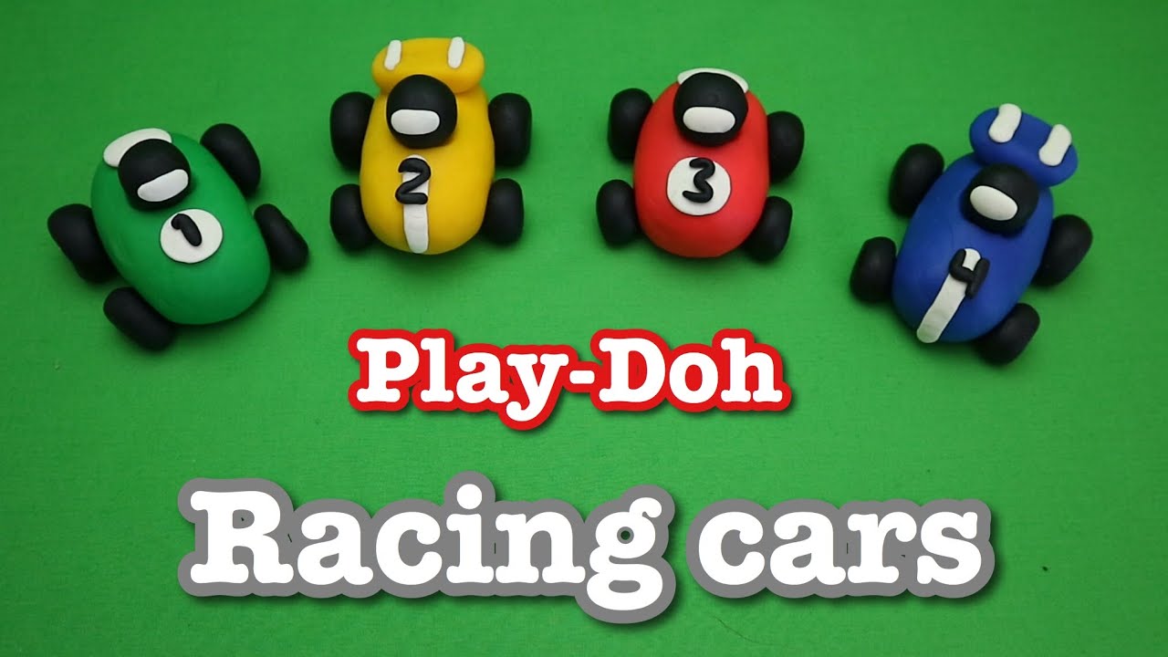 How to make super easy Racing cars with Playdoh / step by step tutorial ...