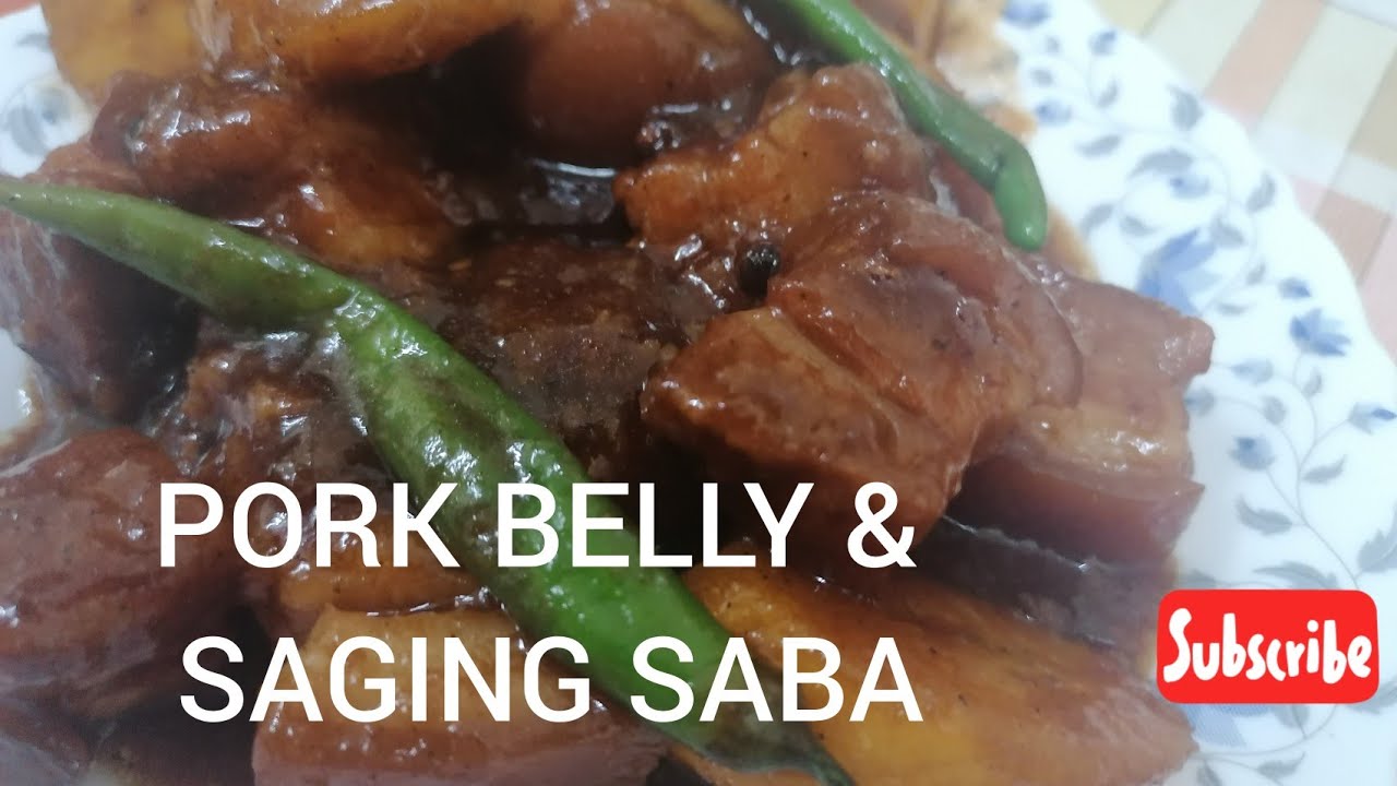 HOW TO MAKE DELICIOUS DISH PORK BELLY WITH SAGING SABA - YouTube